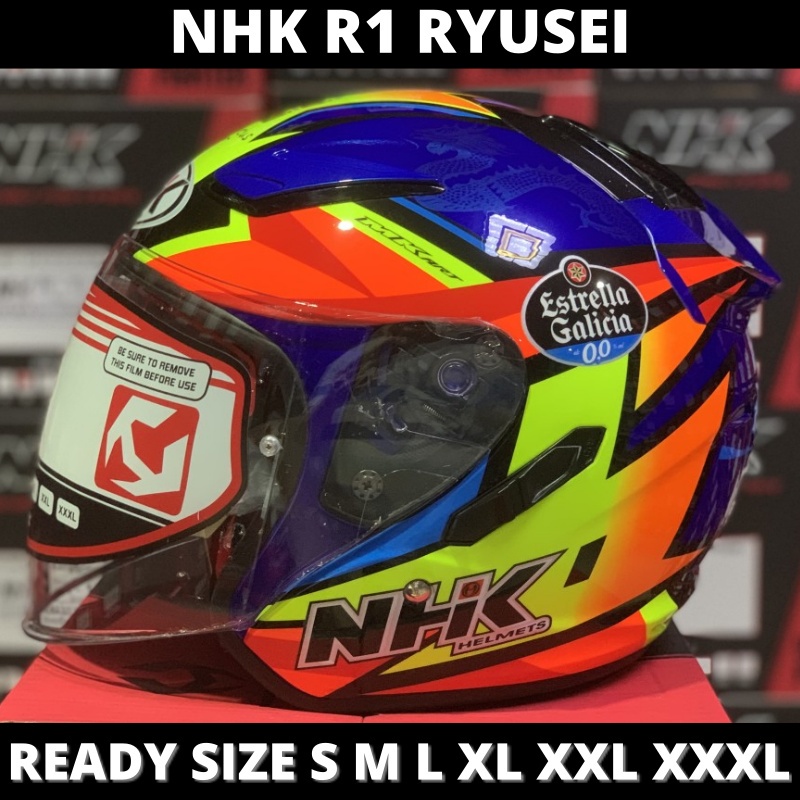 Jual Helm NHK R1 Ryusei Limited Edition Double Visor Half Face | Shopee ...