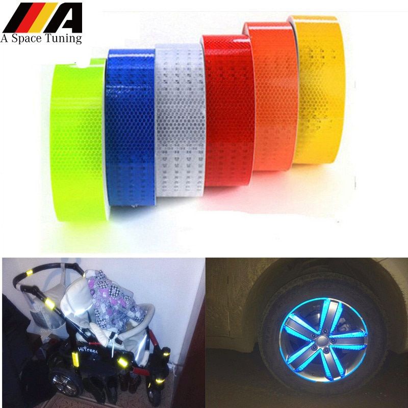 Jual Nano Car Reflective Sticker Warning Strip Tape Color Trunk ...