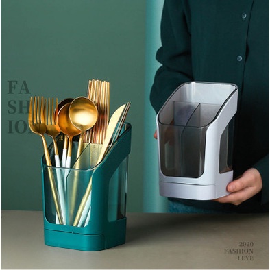 Jual New Tempat Wadah Sendok Garpu Sumpit Meja Dengan Saringan Tirisan ...