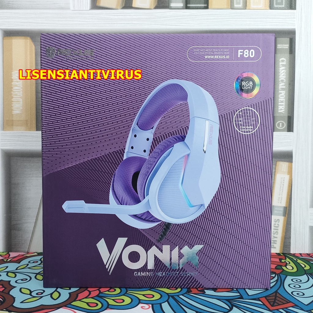 Jual Headset Rexus Purple Headset Gaming Vonix F80 built Microphone Lipat | Shopee Indonesia