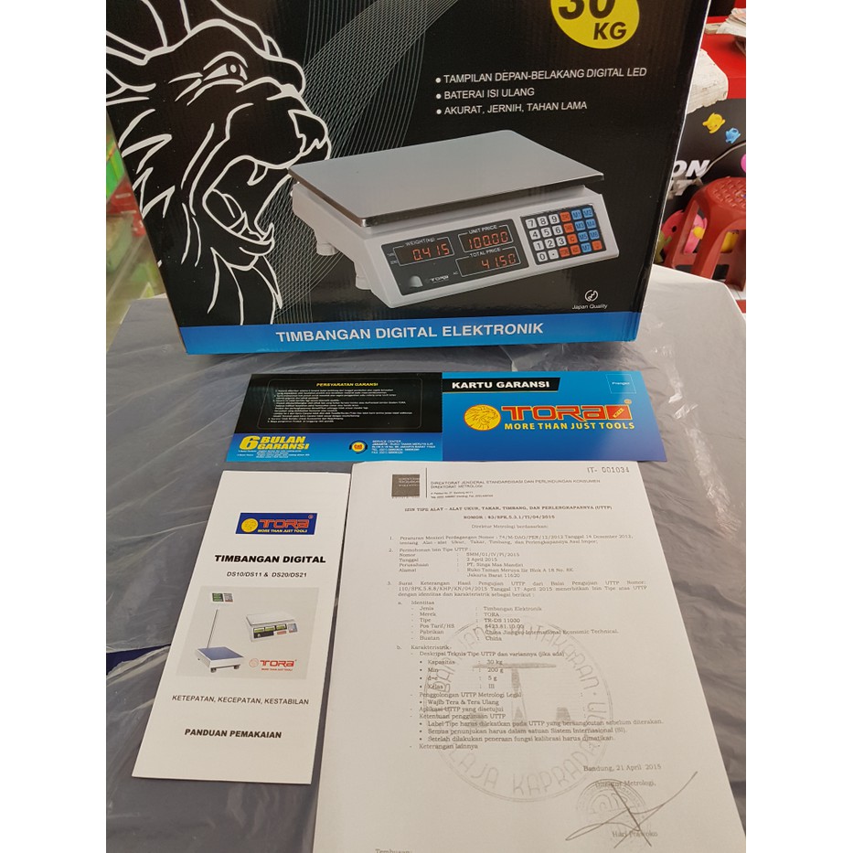 Jual DSA PROMO TIMBANGAN DUDUK DIGITAL 30KG TORA 2 DISPLAY SNI ...