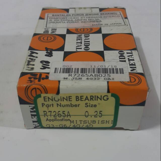 Jual Metal Jalan L300 Bensin oversize 0.25 merk DAIDO ( R7265A ...