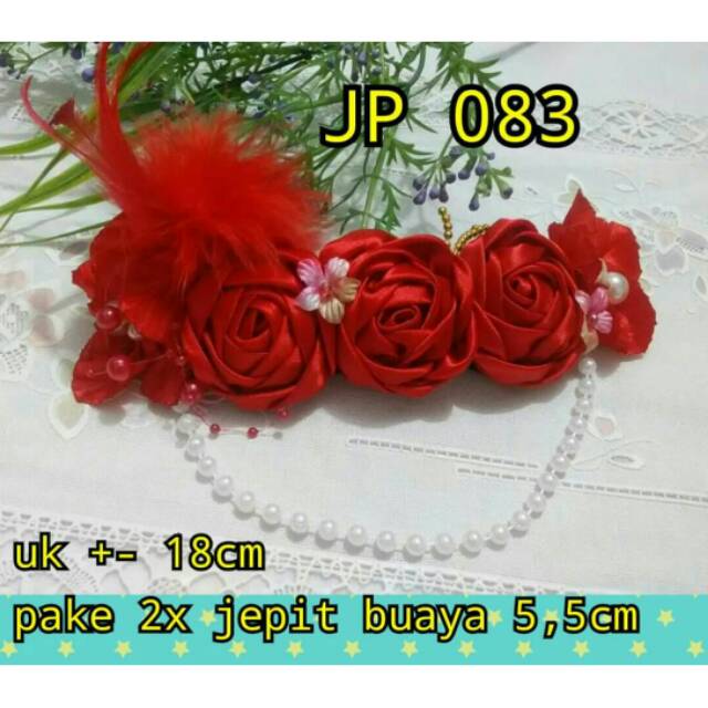 Jual JP 083 Jepitan rambut bunga rantai handmade,aksesoris rambut ...