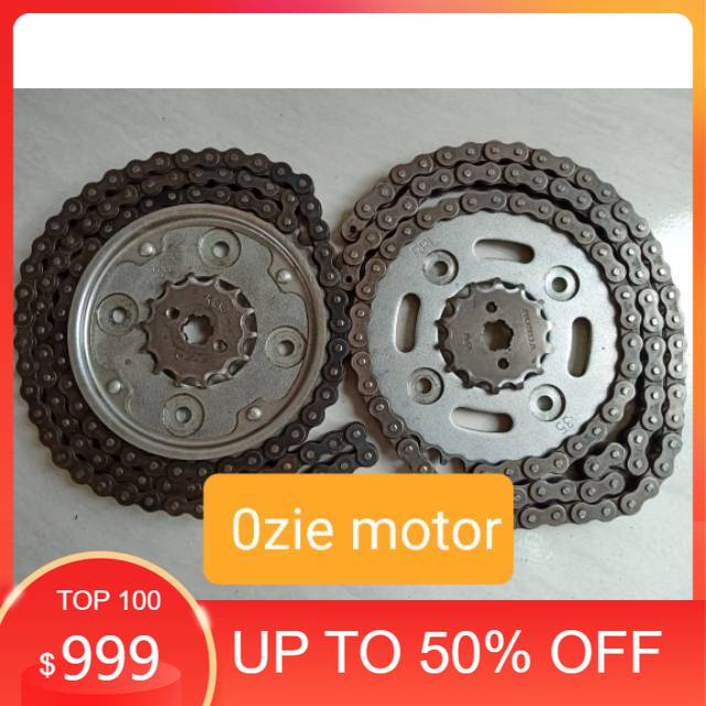 Jual [ Paket Rantai Dan Gir ] Gir set buat motor bebek supra vit new ...
