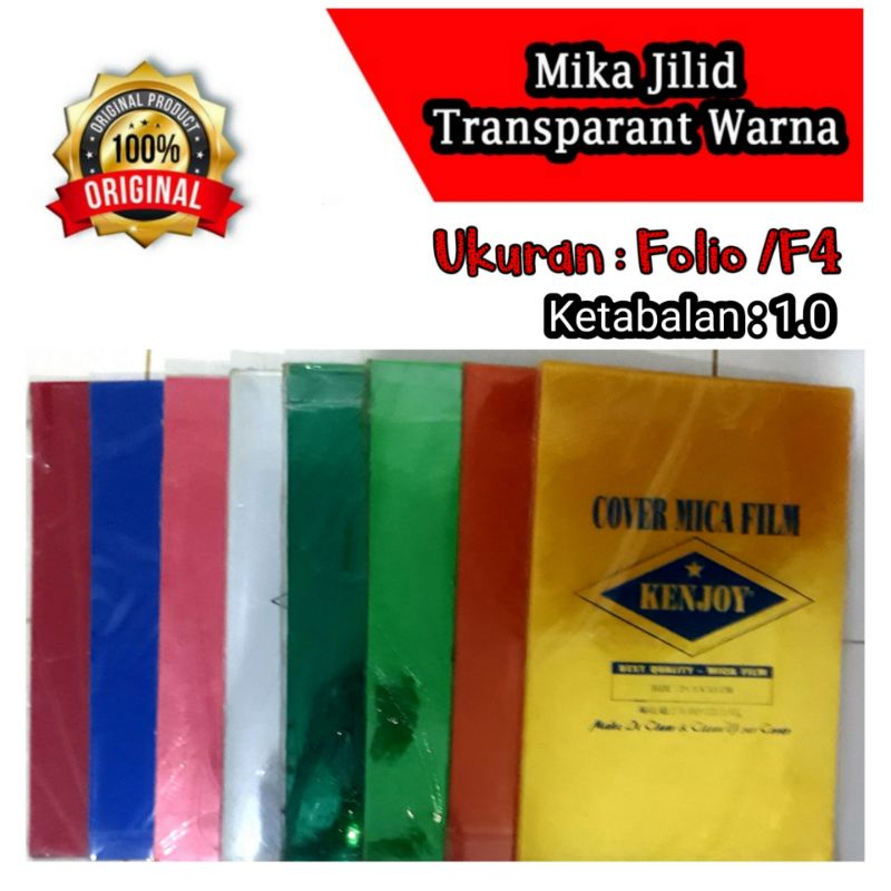 Jual Plastik Mika Jilid Ukuran Folio/ F4 Cover Mika Jilid F4 /Pak isi ...