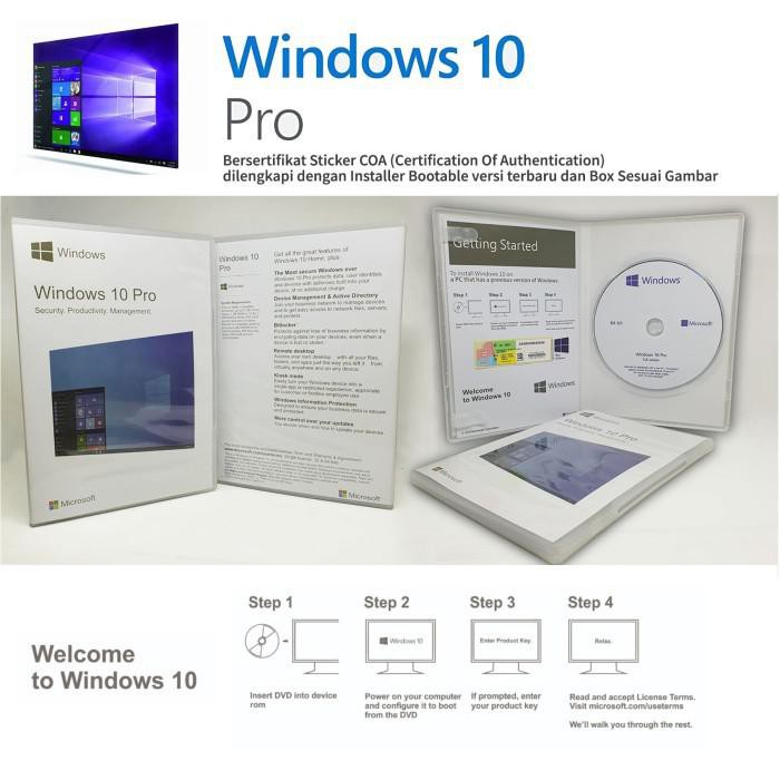Jual Abi / Windows 10 Pro (Sticker Logo Coa Original + Box) | Shopee ...