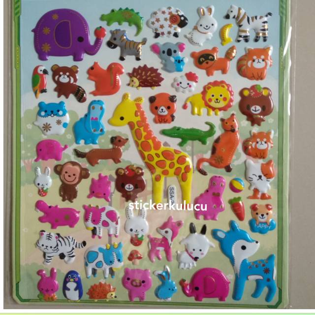 Jual Sticker timbul Animals | Shopee Indonesia