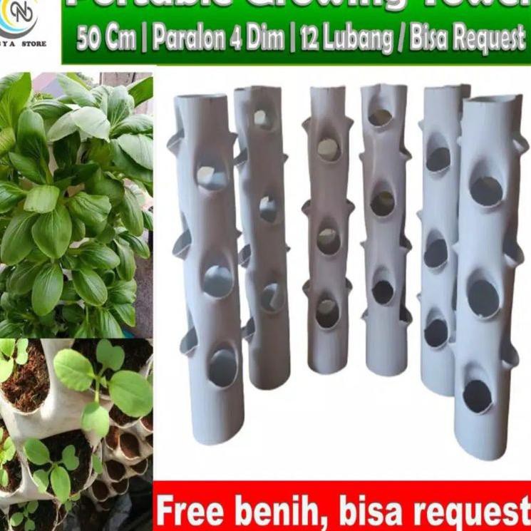 Jual Best Z0VEC Growing Tower Pot Tower Vertikal Garden Paralon 50 Cm ...