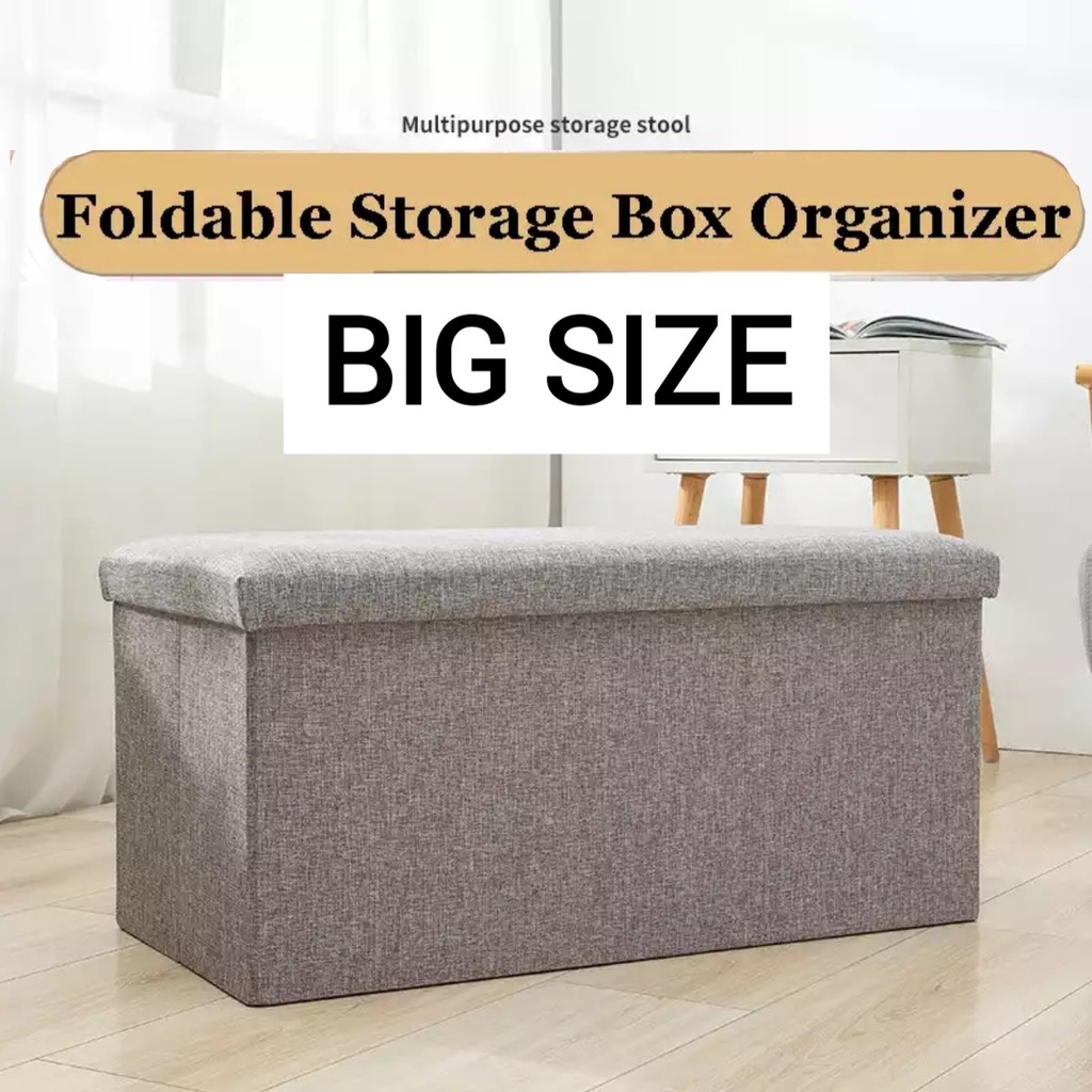 Jual (76x38x38) Kursi Box Bangku Lipat Storage Box Sofa Tempat ...