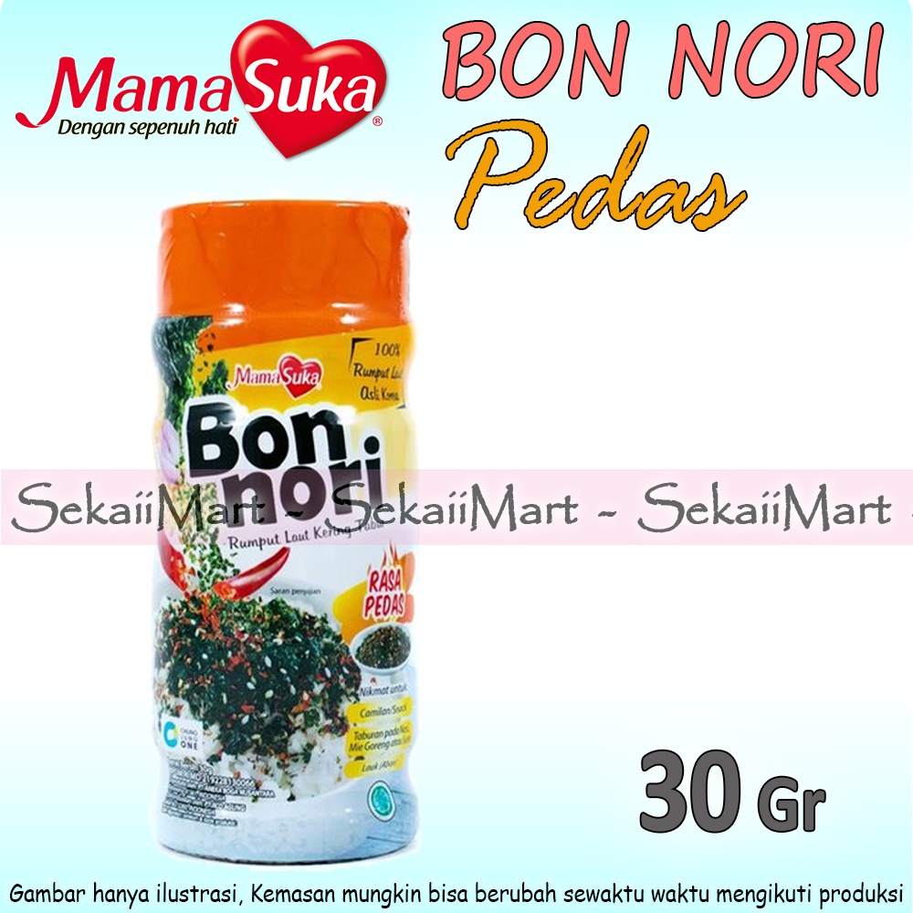 Jual BON NORI Abon Rumput Laut Semua Jenis Lengkap Kemasan Botol 30g ...