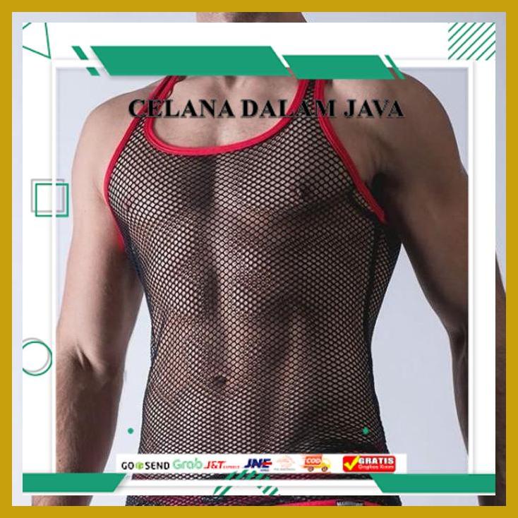 Jual Tank Top Pria Tank Top Jaring Singlet Pria Fitnes Muscle