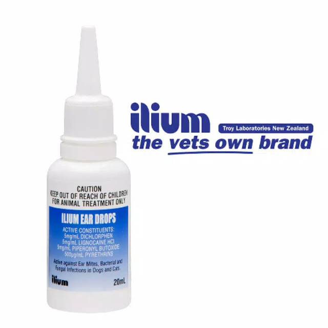 Jual Ilium Ear Drops 20ml - Obat Tetes Kutu Telinga/Ear Mites Kucing ...
