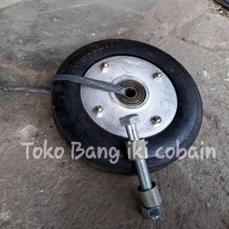 Jual Roda Gerobak 7 inch Roda Gletrek 300kg Ban Mati | Shopee Indonesia