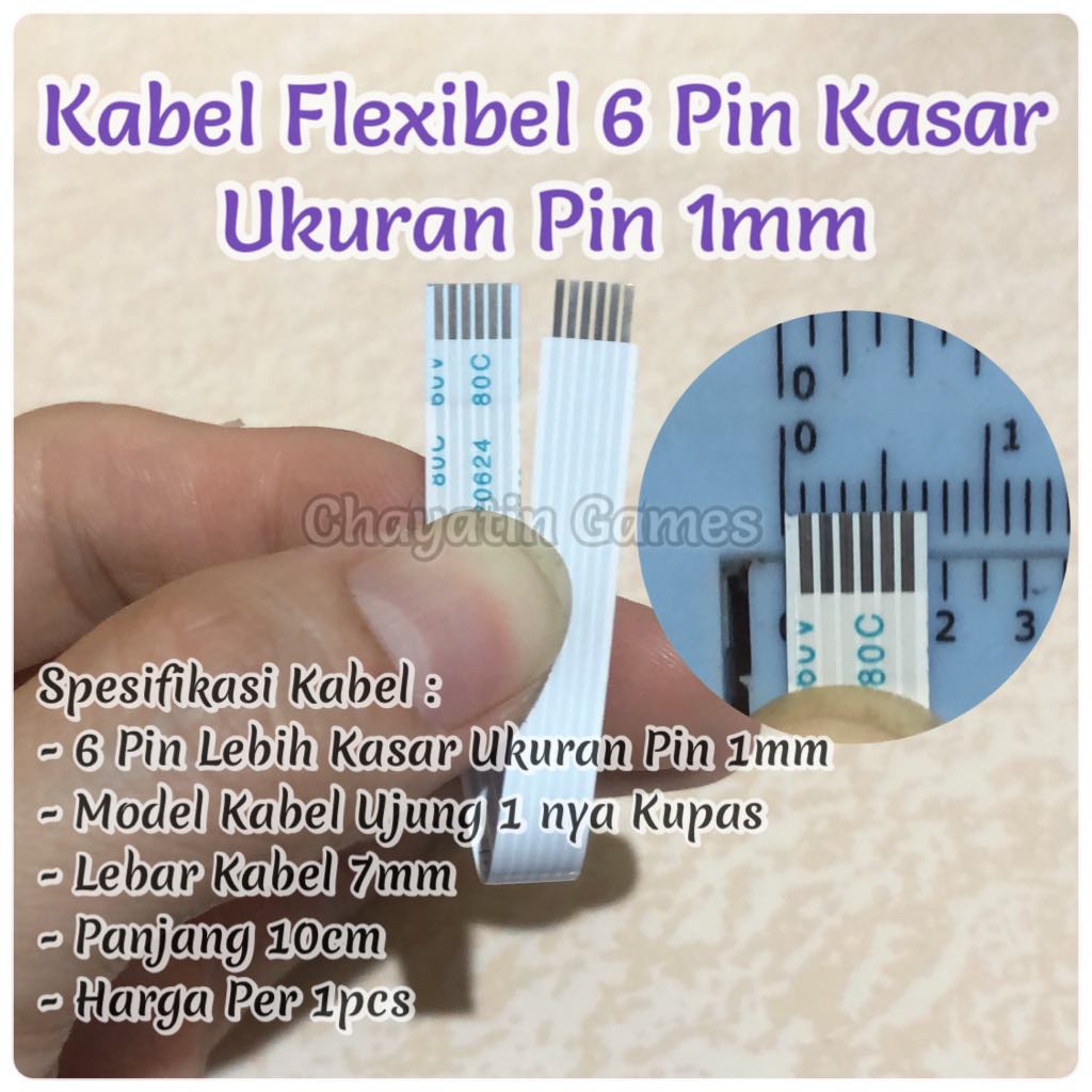 Jual Kabel Flexibel 6 Pin Kasar Panjang 10cm Ujung Kabel Bisa Di Solder ...
