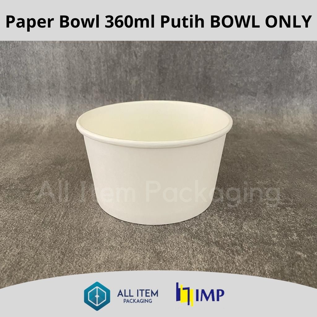 Jual Paper Bowl 360ml 12 Oz / Paper Soup 12 Oz / Mangkok Kertas @25 Pcs ...