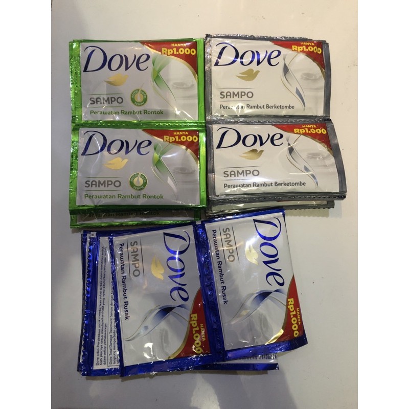 Jual DOVE Sampo 1 Renteng isi 12 sachet | Shopee Indonesia