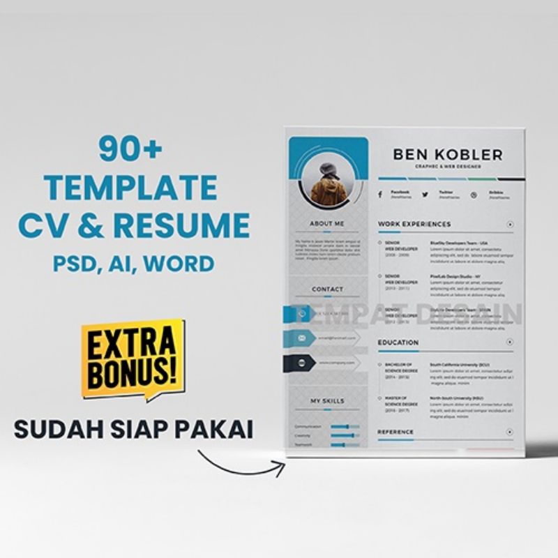 Jual 90++ TEMPLATE PRINT CV / RESUME TINGGAL EDIT DAN LANGSUNG PAKAI ...