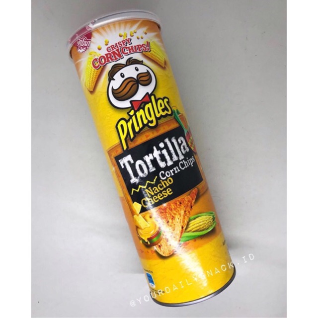 Jual PRINGLES TORTILLA CORN CHIPS NACHO CHEESE | Shopee Indonesia