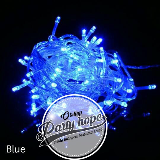 Jual Lampu Tumbrl biru 10 M / Lampu Led biru / Lampu Natal / Lampu Hias ...
