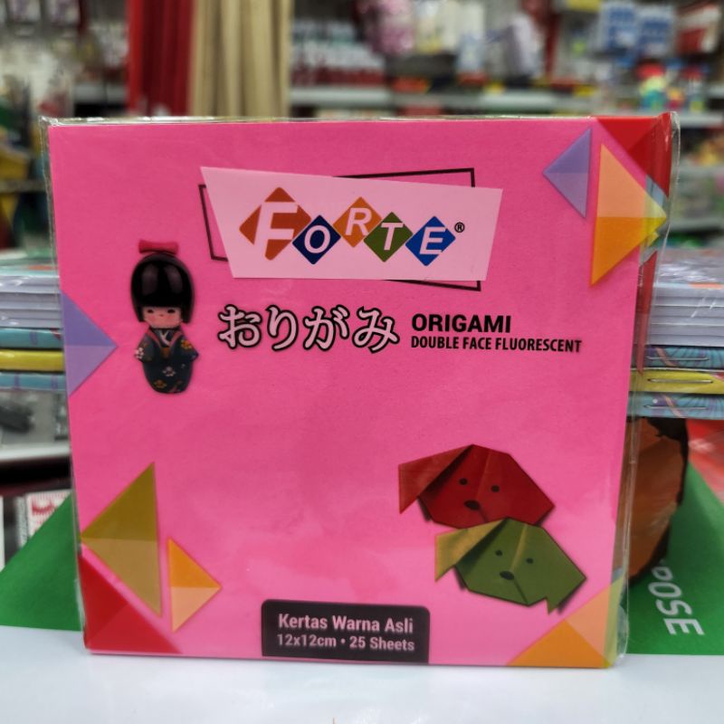 Jual Kertas Origami Forte 12 x 12 cm / Kertas Lipat Forte 12x12cm (1pak ...