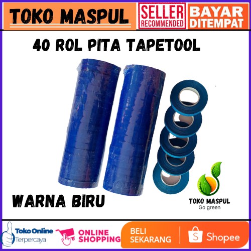 Jual 40 Rol Tapetool Refill tape Pita isi ulang Tapetool Tapetol ...