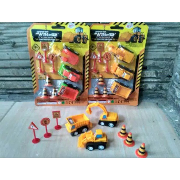Jual Mainan anak miniatur Beko, buldoser , dump truk Contruction Set ...