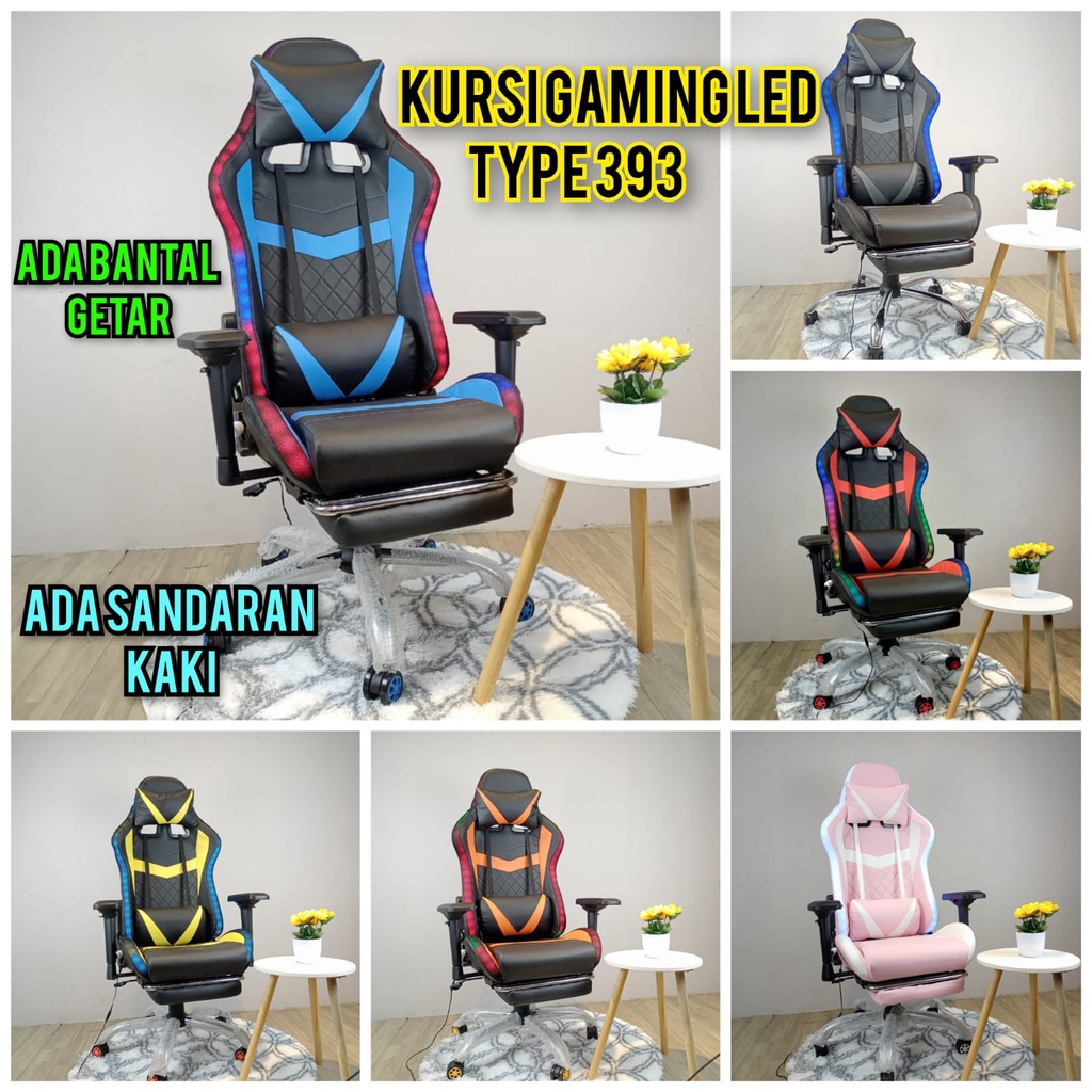 Jual Kursi Gaming Led Rgb / Bangku Gamers Led Rgb / Kursi Youtuber Led ...