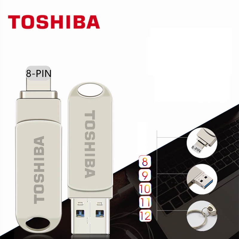 Jual Toshiba Flash Drive Usb Otg / Tipe-C 2 in 1 8-PIN Untuk Smartphone ...
