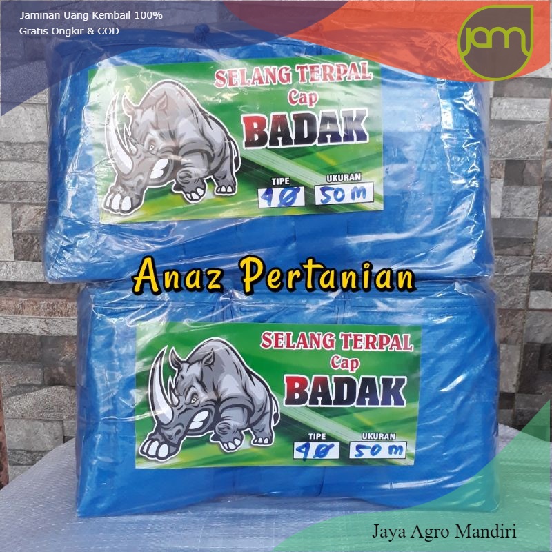 Jual Selang Terpal Cap Badak 4 Dim 50 Meter Irigasi | Shopee Indonesia