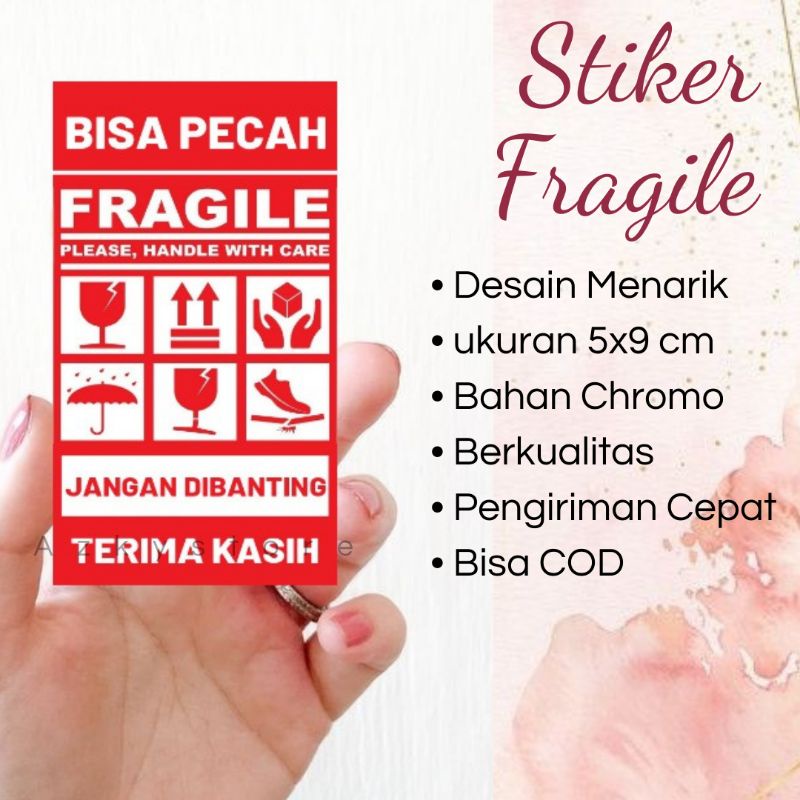 Jual Stiker Fragile | Stiker Pecah Belah | Isosi fragile label ...