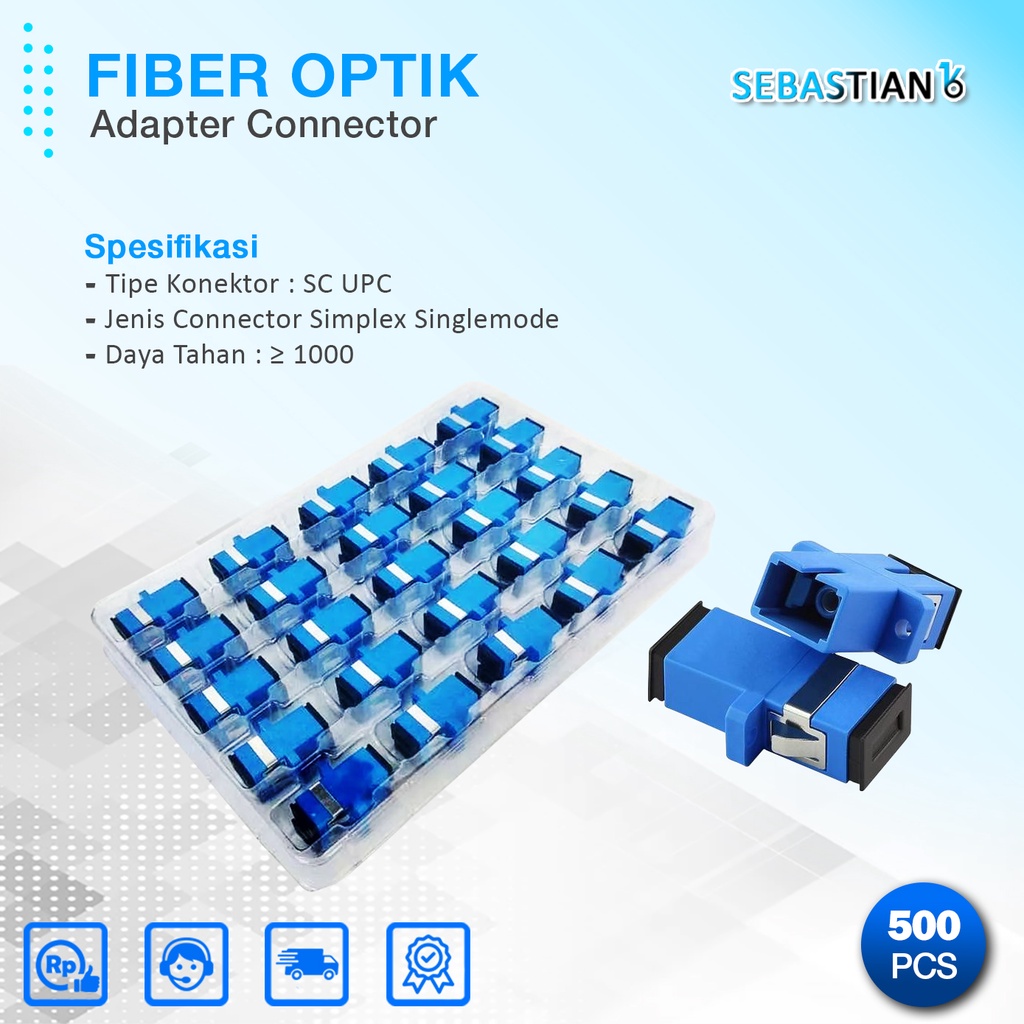 Jual [𝗛𝗶𝗴𝗵 𝗤𝘂𝗮𝗹𝗶𝘁𝘆] Adapter SC UPC Fiber Optic Connector Fiber Optik ...