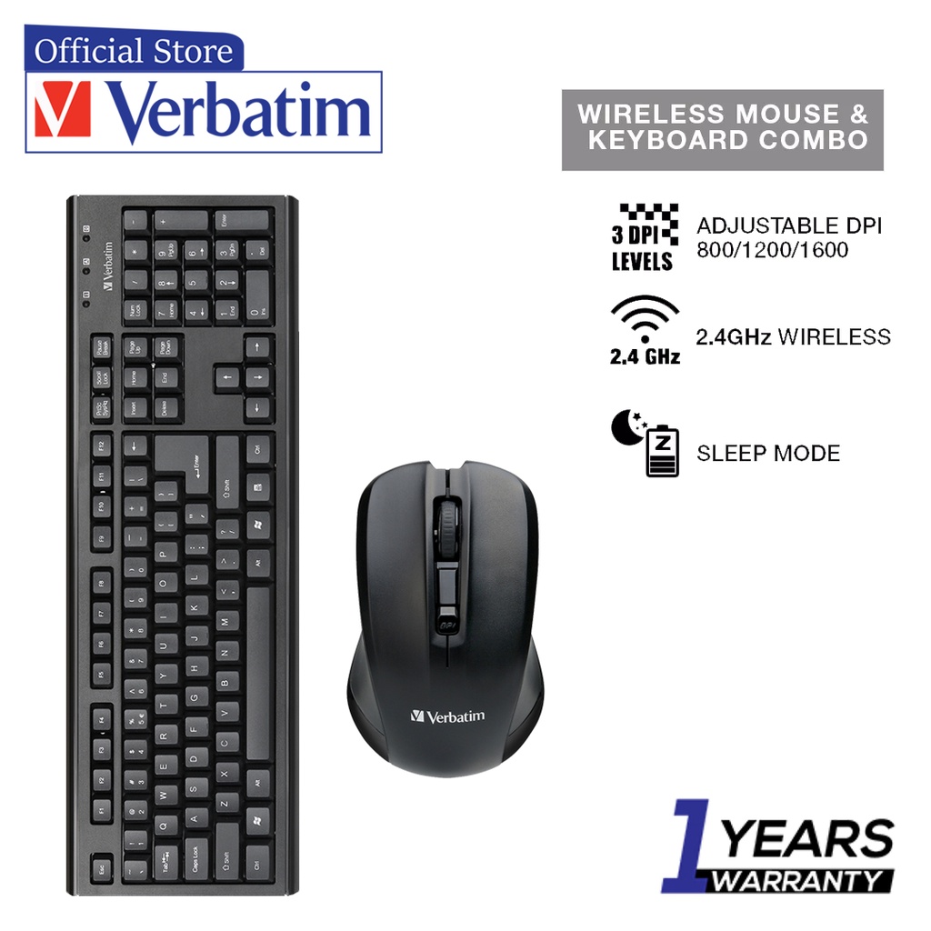 Jual Verbatim Wireless Keyboard & Mouse Combo #66519 | Shopee Indonesia