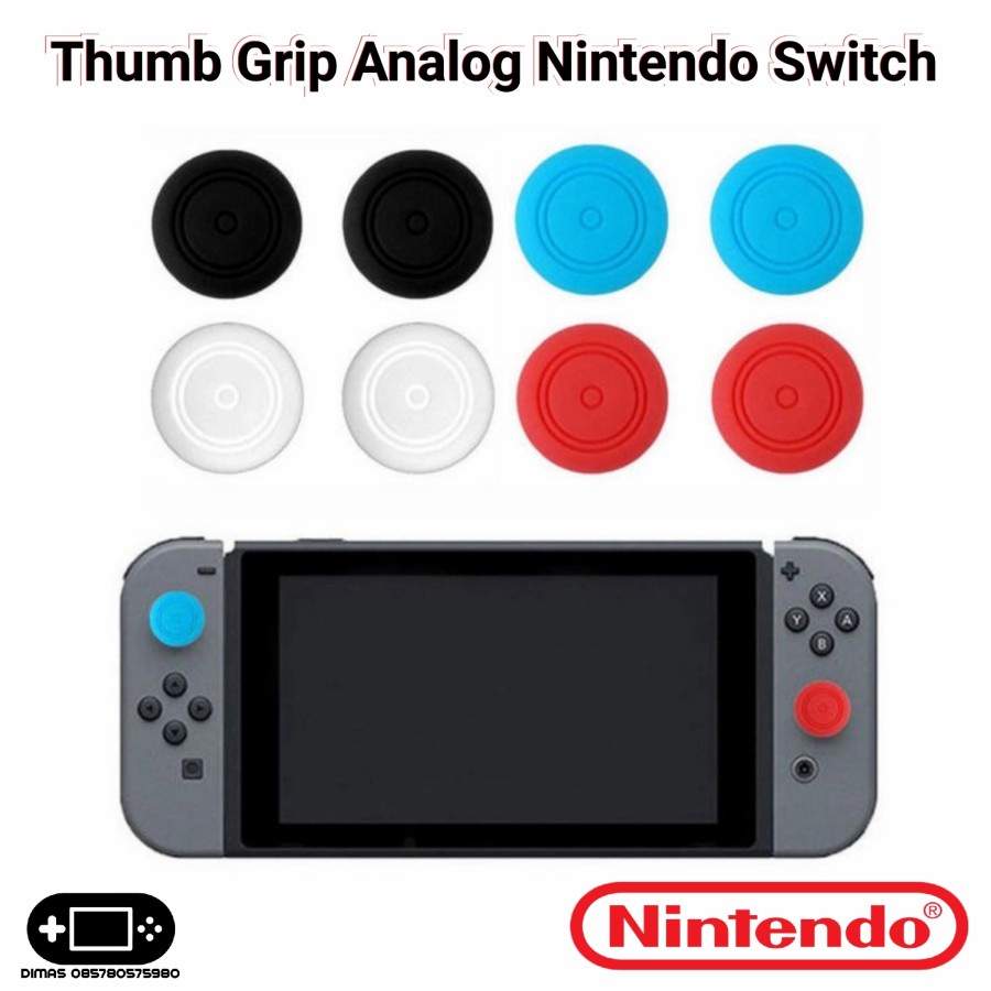 Jual nintendo switch joycon joy con V2 V1 OLED CFW thumb grip silikon ...