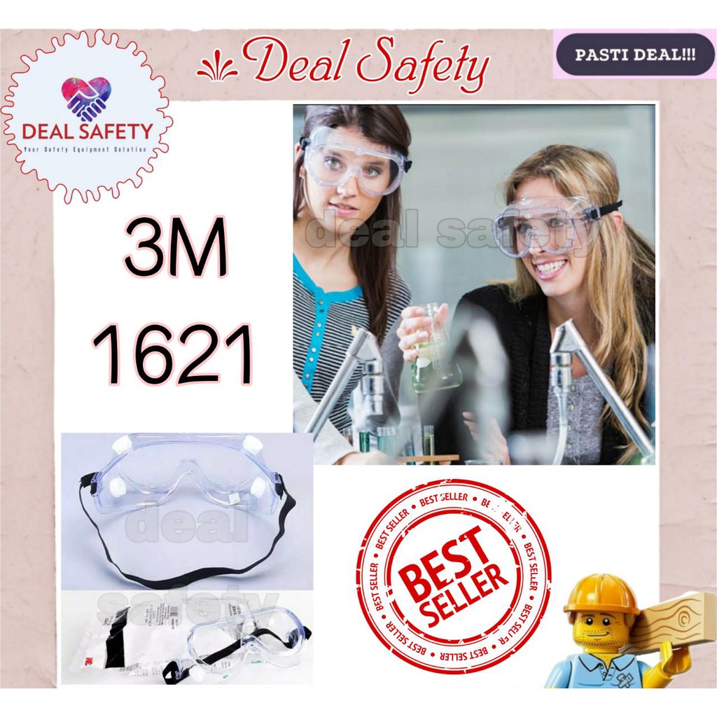 Jual Kacamata GOOGLE 3M 1621 | Kacamata Safety Google 3M | Shopee Indonesia
