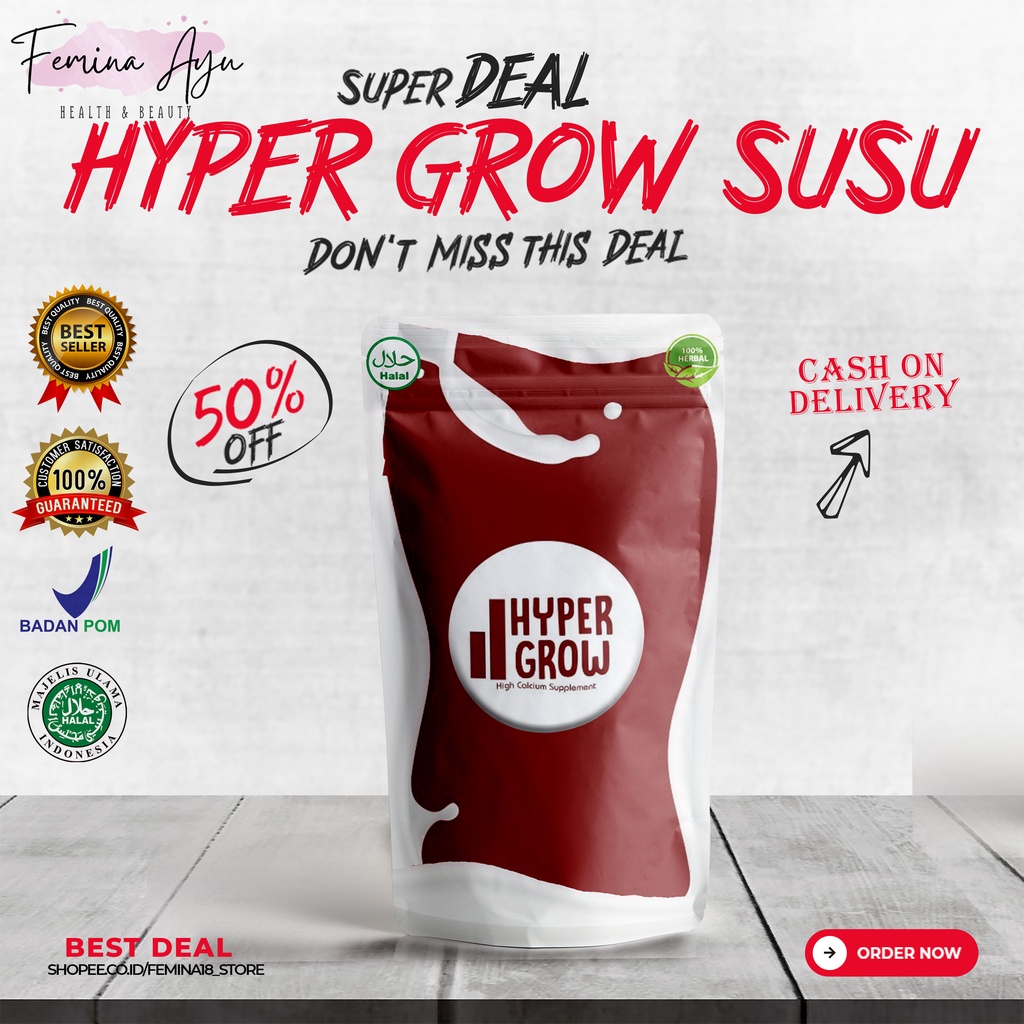 Jual [ORIGINAL100%] HYPERGROW UP (SUSU) | Suplemen Kalsium Peninggi ...