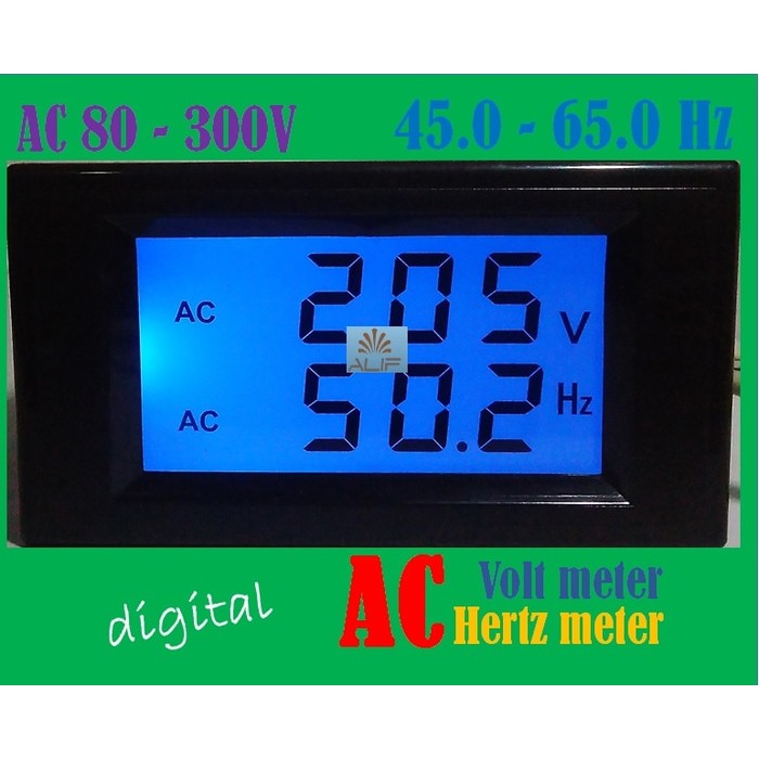 Jual Digital AC Volt + Hertz Meter PLN Genset volt meter frequency meter | Shopee Indonesia