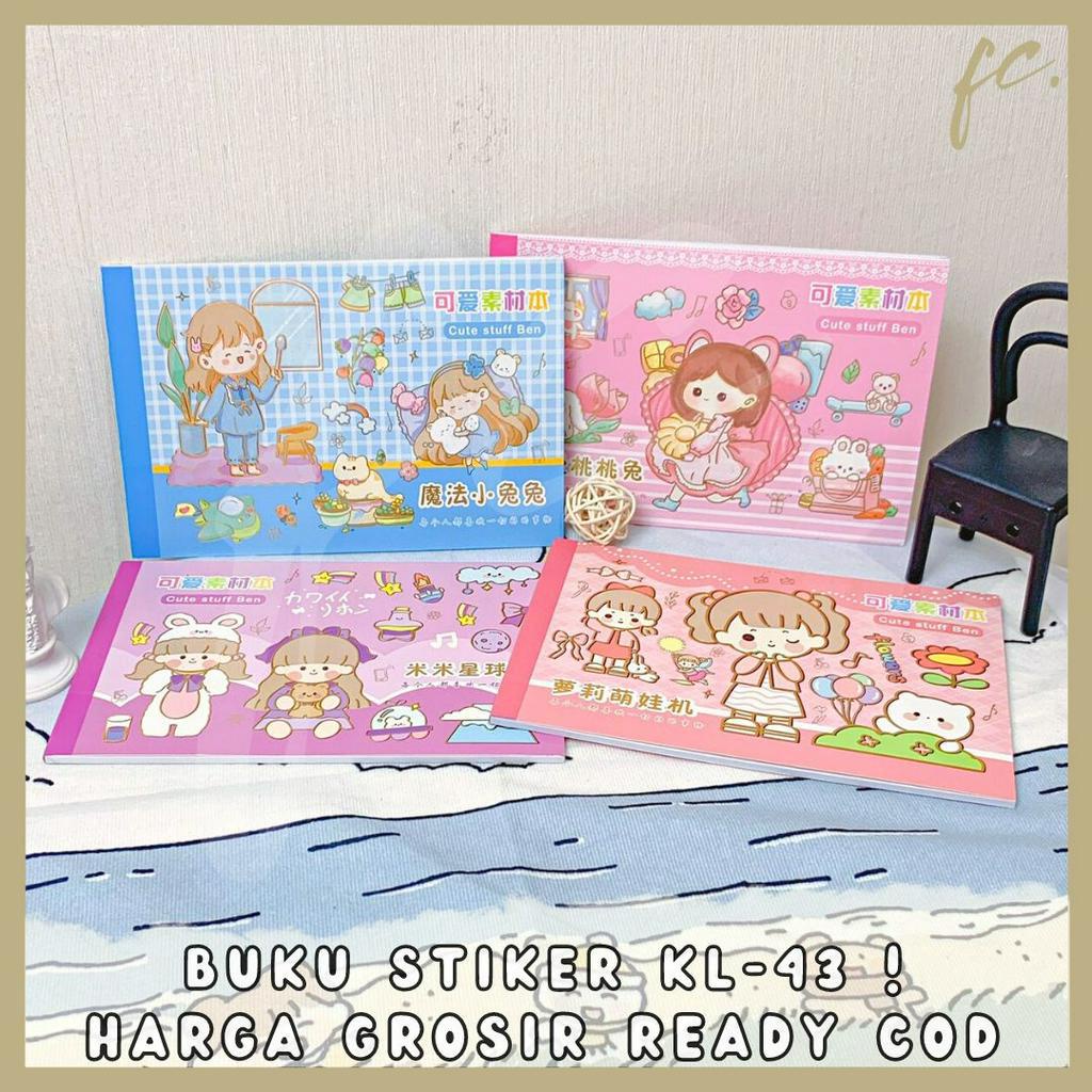 Jual 1 Set Buku Full Sweet Sticker Book KL-43 SENMU SEN MU YE DA Momo ...