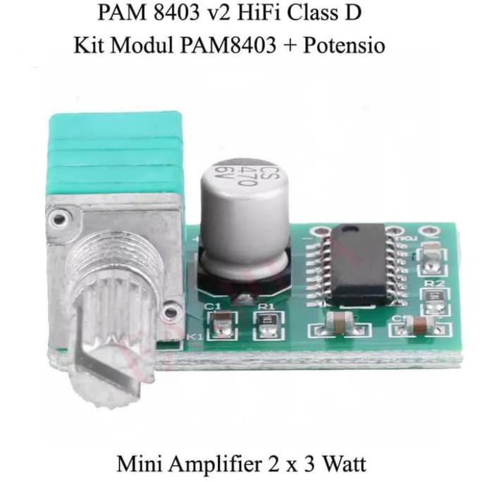 Jual Kit Ampli Mini Pam 8403 V2 5V Digital Amplifier Class D ...