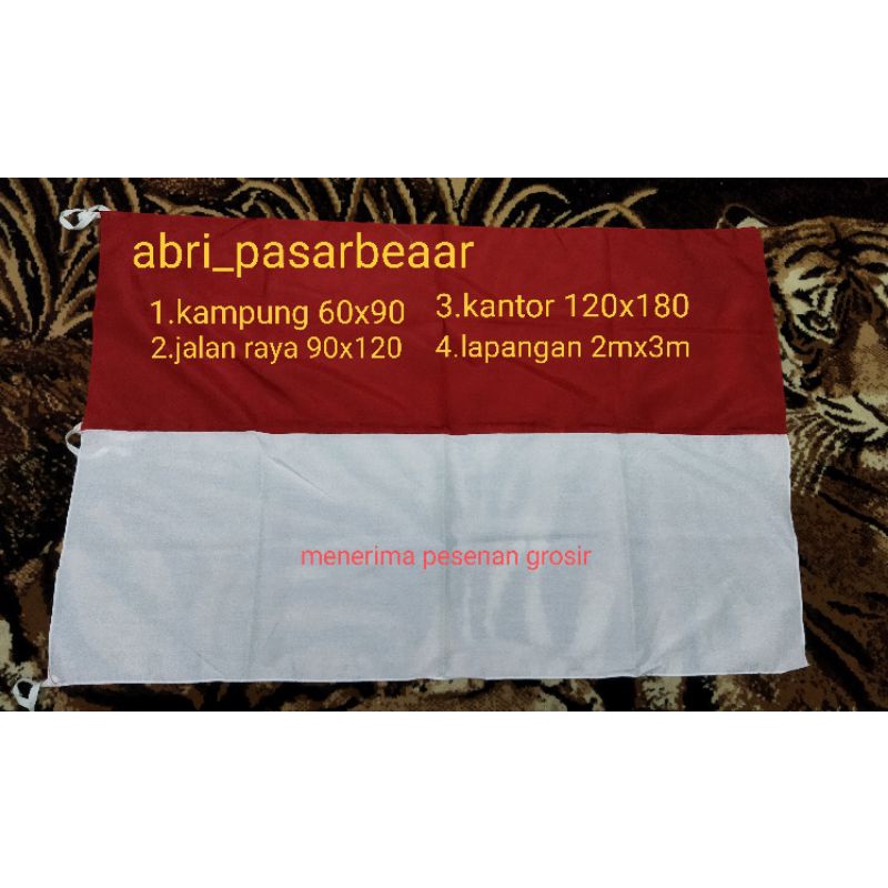 Jual BENDERA MERAH PUTIH LENGKAP DARI UKURAN 60X90.90X120.120X180.2mX3m ...