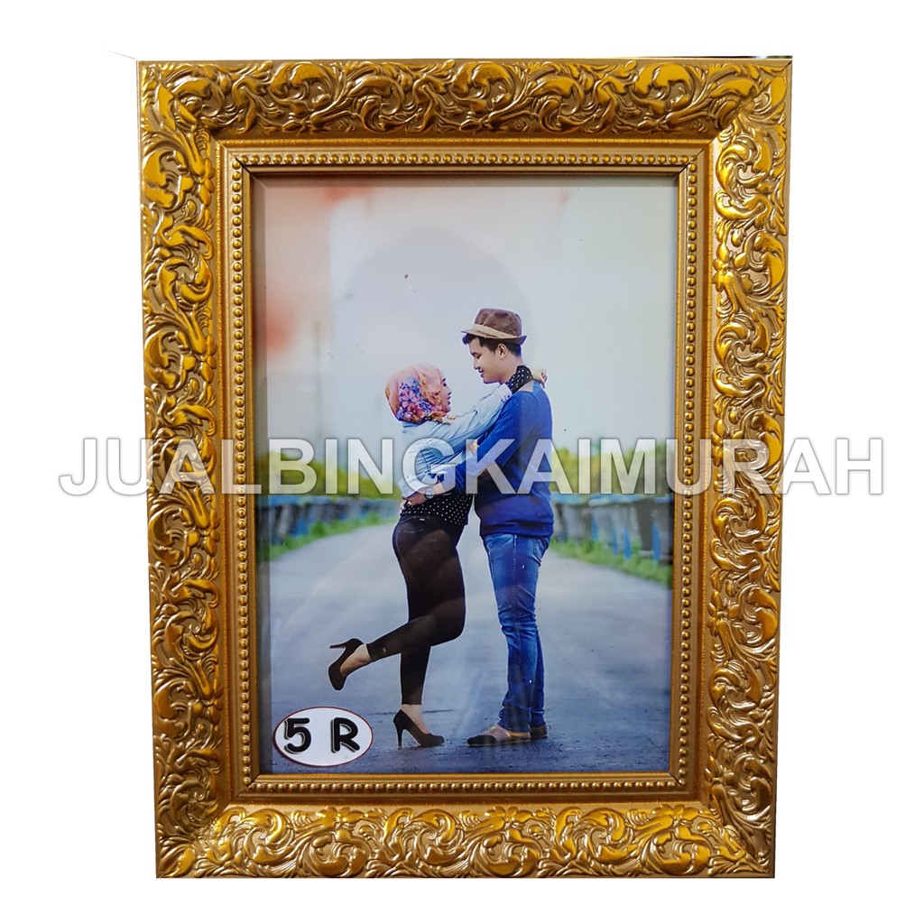 Jual Bingkai Foto 5R Gold Luxury | Photo Frame Minimalis | Pigura Murah ...