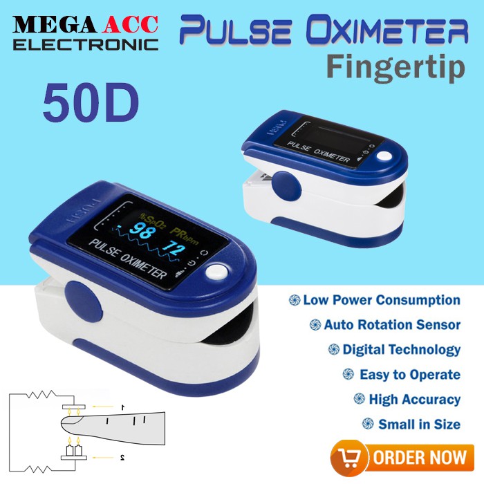 Jual Finger tip oximeter 50D Digital Finger Oximeter OLED Pulse ...