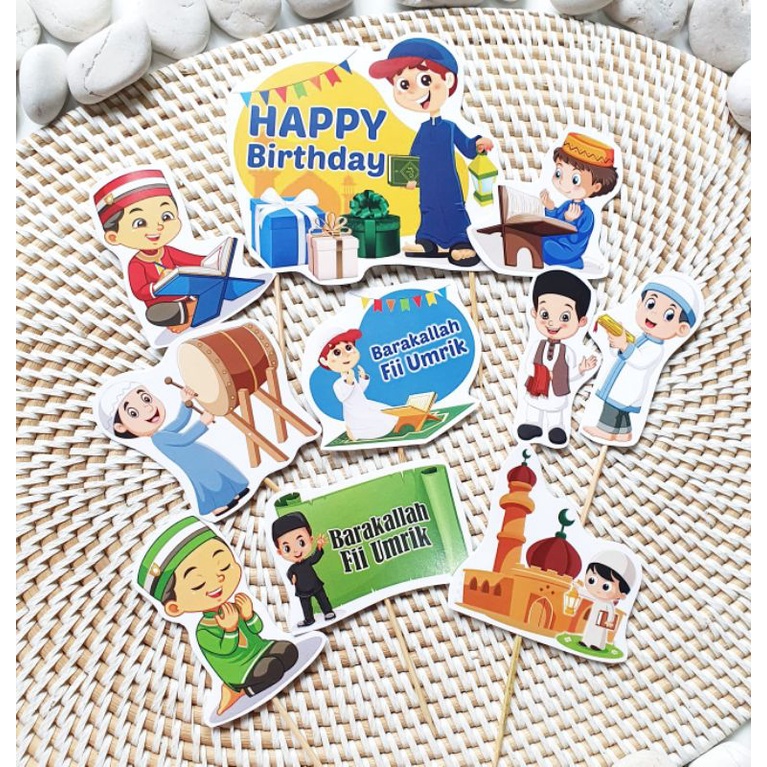 Jual Islamic Boy Santri Barakallah Fii Umrik Muslim Birthday Cake ...