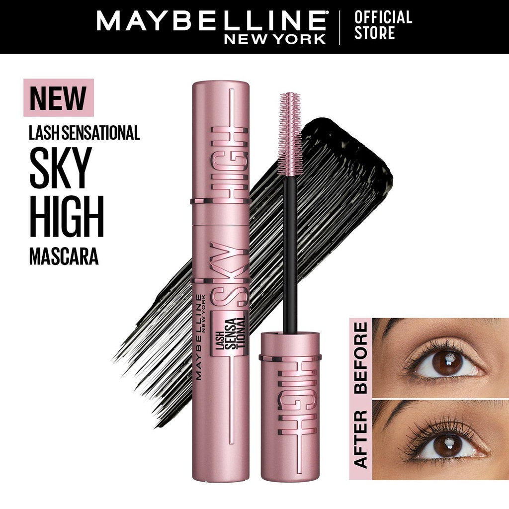 Jual Maybelline Lash Sensational Sky High Waterproof Mascara | Shopee ...