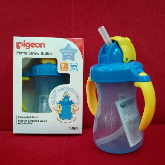 Jual Pigeon petite straw bottle 150ml ( botol minum anak) | Shopee ...