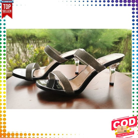 Jual Sandal High Heels Wanita Hak Kaca Import Kondangan Sandal Hak Kaca ...