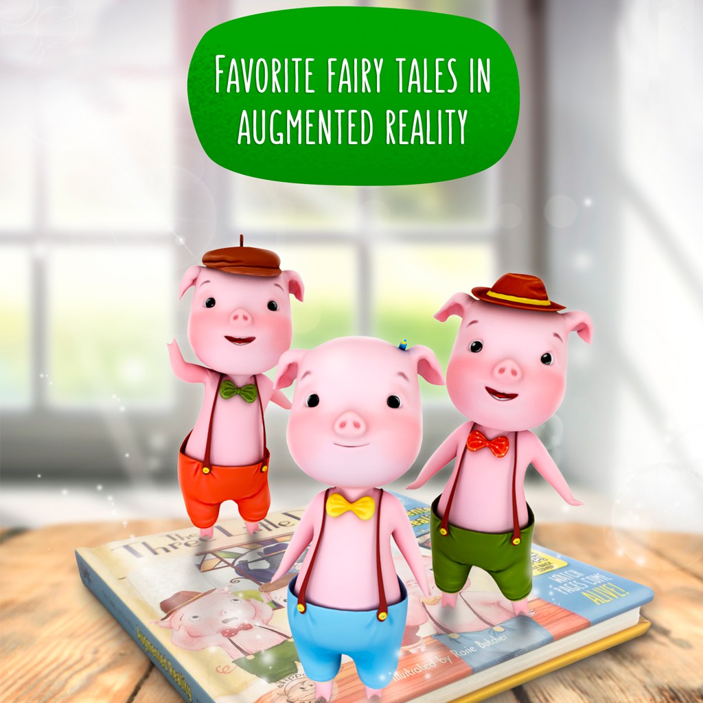 Jual The Three Little Pigs Augmented Reality Hippo Magic AR Book 4 D ...