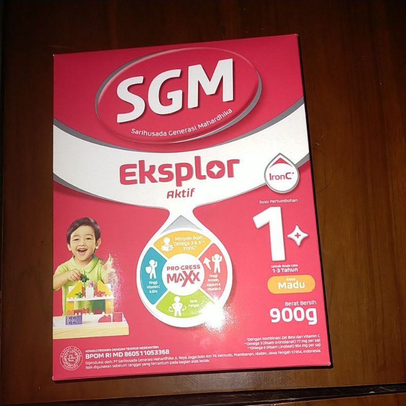 Jual SGM Eksplor Aktif 1+ PRO-GRESS MAXX Madu Vanila 900gr | Shopee Indonesia
