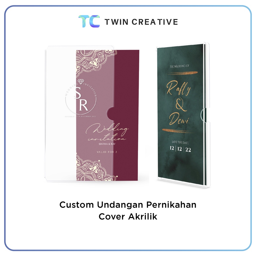 Jual Custom Undangan Aesthetic Pernikahan Rustic Hardcover Elegan Lipat ...