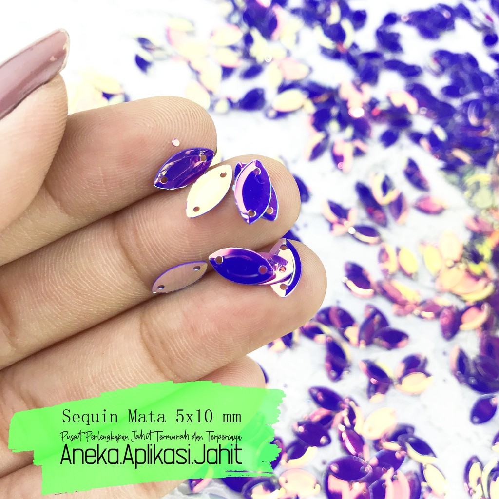 Jual SEQUIN PAYET PIRING MATA 5X10 MM (5 GR) | Shopee Indonesia