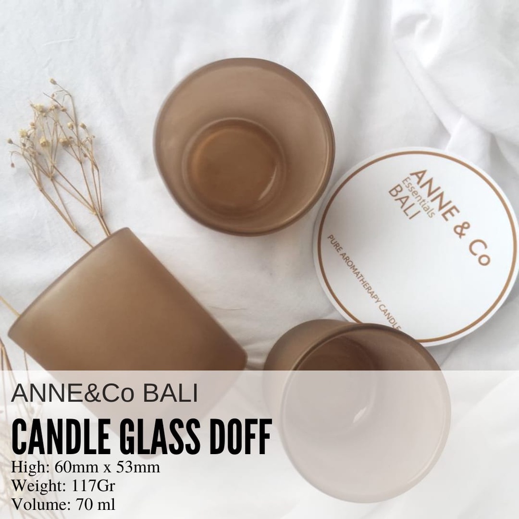 Jual Anne & Co Bali || 1 pcs Gelas Doff Warna Candle Glass Jar 70 ml ...